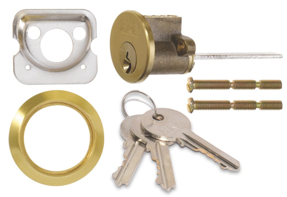 ERA Replacement Rim Cylinder Brass 33mm - Screwfix