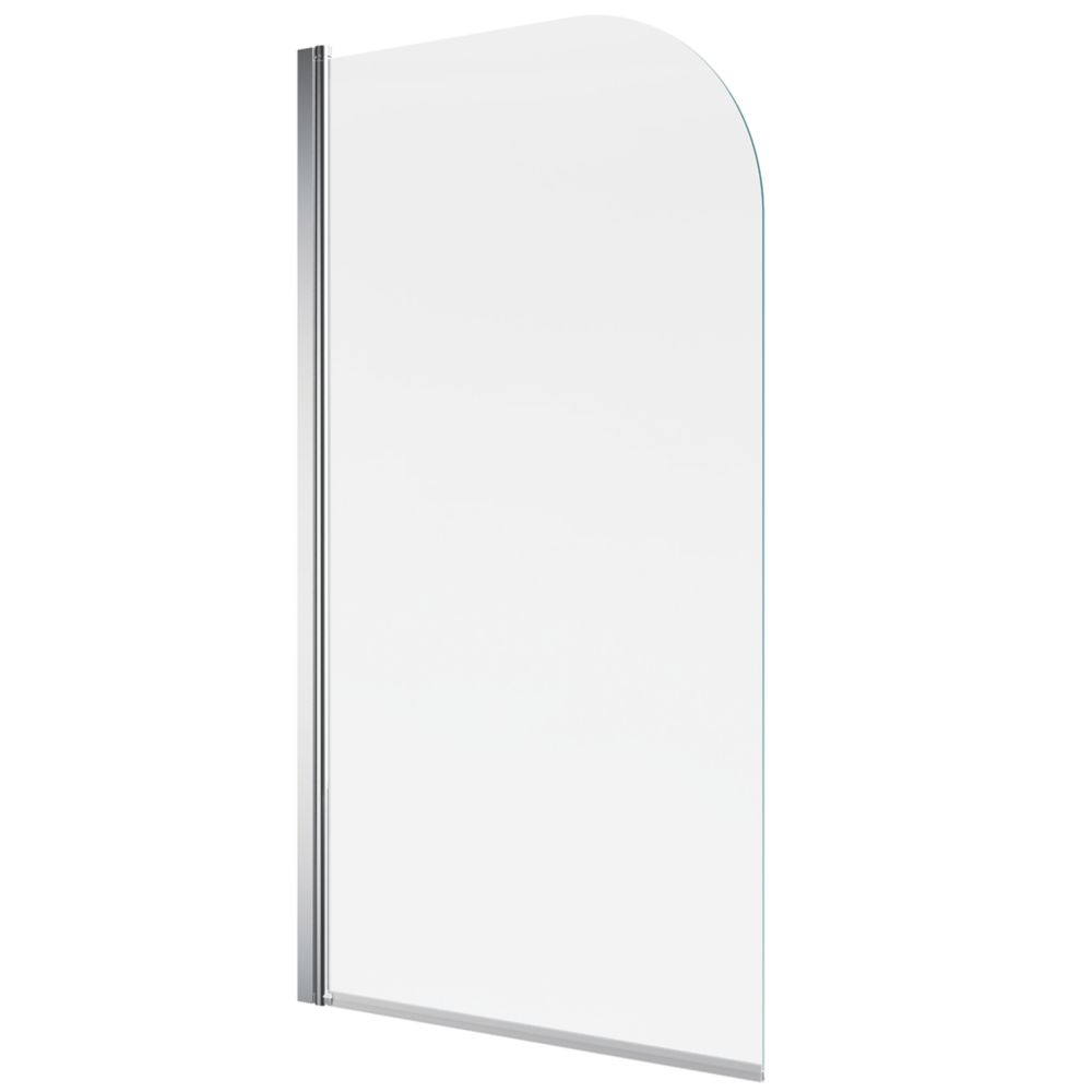 Mira Elevate Semi-Frameless Chrome Curved Bathscreen 800mm x 1450mm ...