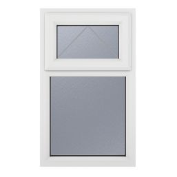 Crystal Top Opening Obscure Triple-Glazed Casement White uPVC Window ...