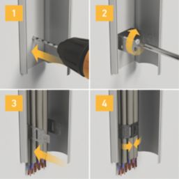 D-Line Safe-D40 U Clip Fire Rated Steel Cable Clips 38-40mm 50 Pack ...