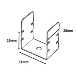 D-Line Safe-D40 U Clip Fire Rated Steel Cable Clips 38-40mm 50 Pack ...