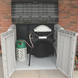 Forest 842Ltr 4' 6" x 2' 6" (Nominal) Plastic Garden Storage Box Taupe ...