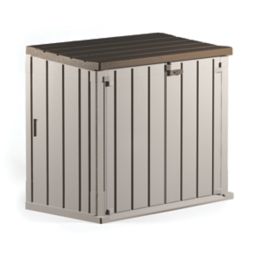Forest 842Ltr 4' 6" x 2' 6" (Nominal) Plastic Garden Storage Box Taupe ...