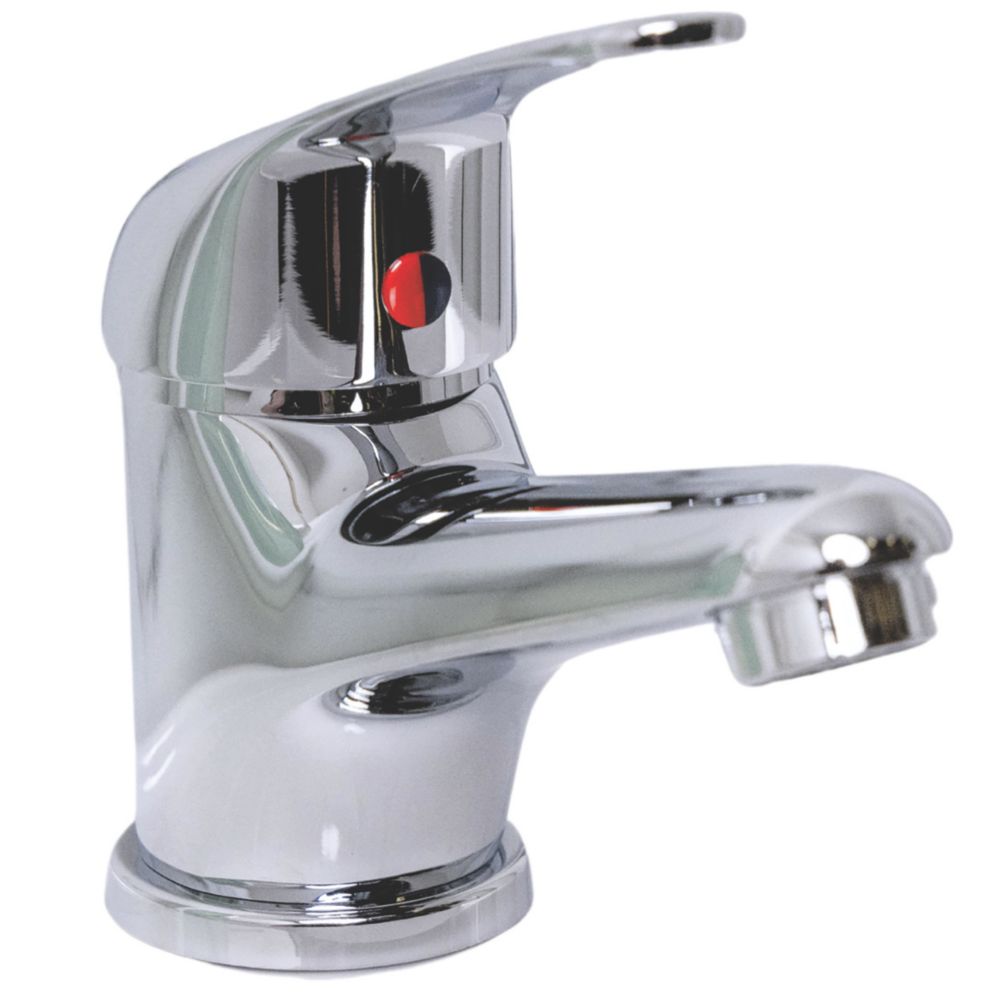 ETAL Loop Chrome 115mm Cloakroom Lever Mono Basin Mixer Tap - Screwfix