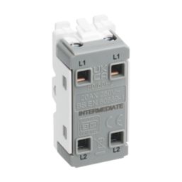 British General Nexus Grid 20A Grid Intermediate Switch Brushed Steel ...