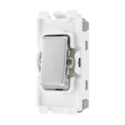 British General Nexus Grid 20A Grid Intermediate Switch Brushed Steel ...