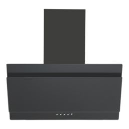Essentials NNAGHB60UK Angled Glass Hood Black 600mm - Screwfix