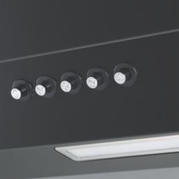 Essentials NNAGHB60UK Angled Glass Hood Black 600mm - Screwfix