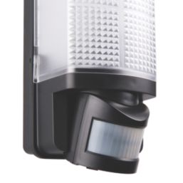 Saxby Motion Outdoor Rectangular LED Bulkhead With PIR Sensor Black 6W ...