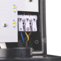 Saxby Motion Outdoor Rectangular LED Bulkhead With PIR Sensor Black 6W ...