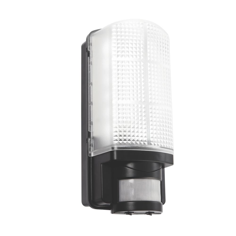 Saxby Motion Outdoor Rectangular LED Bulkhead With PIR Sensor Black 6W ...