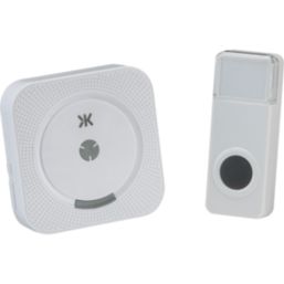 Knightsbridge DC010 Battery-Powered Wireless Door Chime Kit White ...