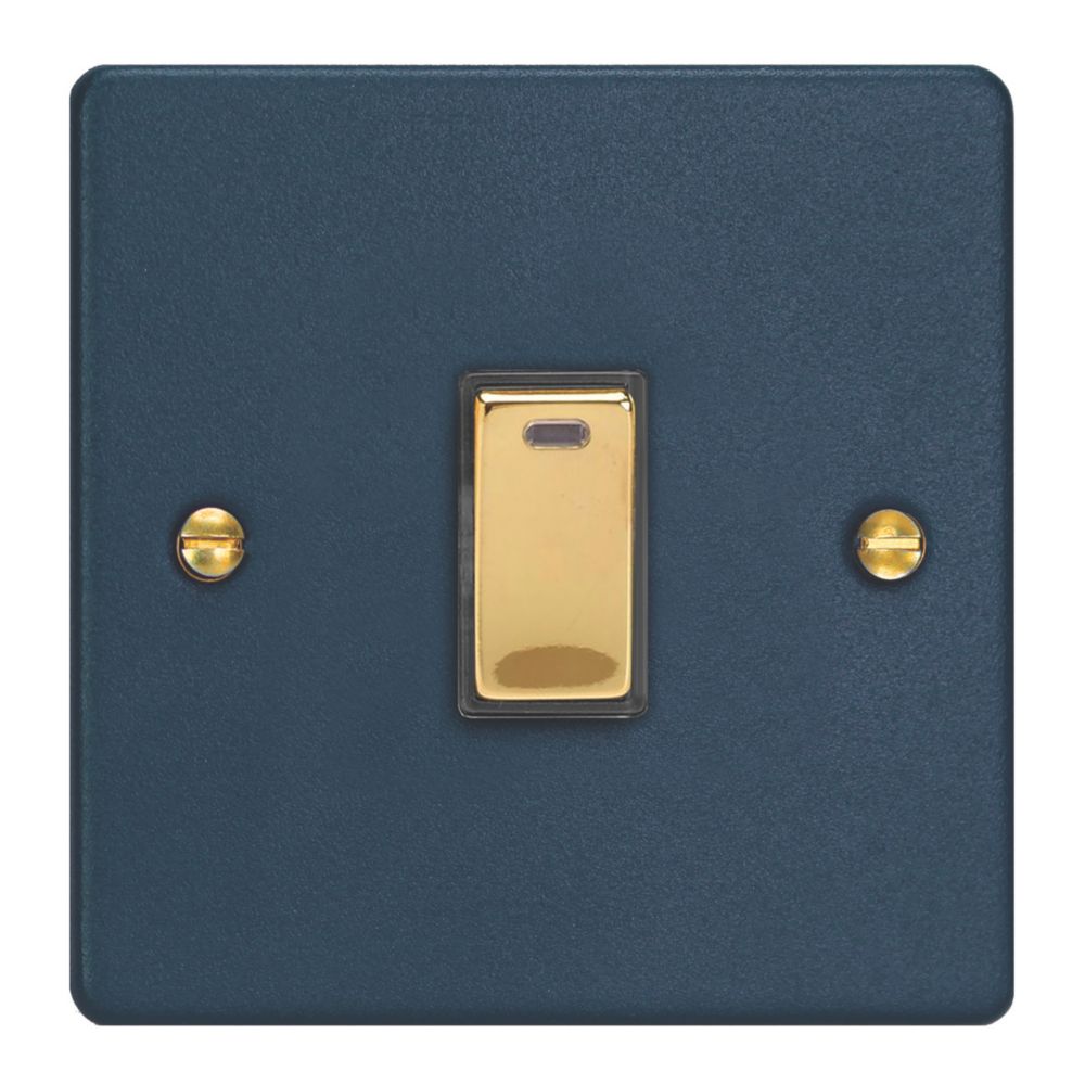 Varilight 20A 1-Gang 2-Pole Control Switch Midnight Blue with LED with ...