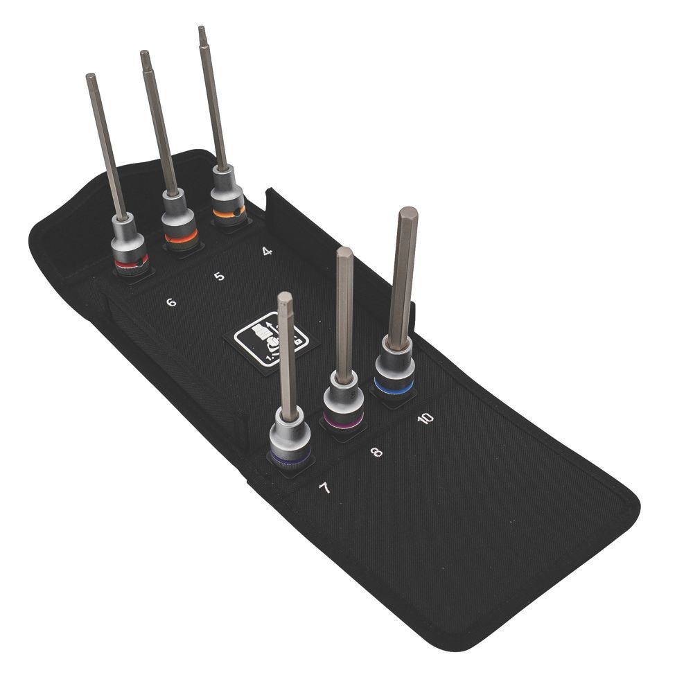 Wera 8740 C HF 2 Zyklop 1/2" Drive Hex-Plus Bit Socket Set 6 Pieces ...