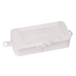 Debox 16A 2SL In-line Junction Box 50 x 29 x 97mm White - Screwfix