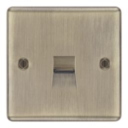 LAP 1-Gang Master Telephone Socket Antique Brass with Colour-Matched ...