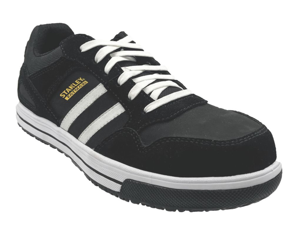 Stanley FatMax Garston Size 9 Black/White Steel Toe Cap Safety Trainers ...