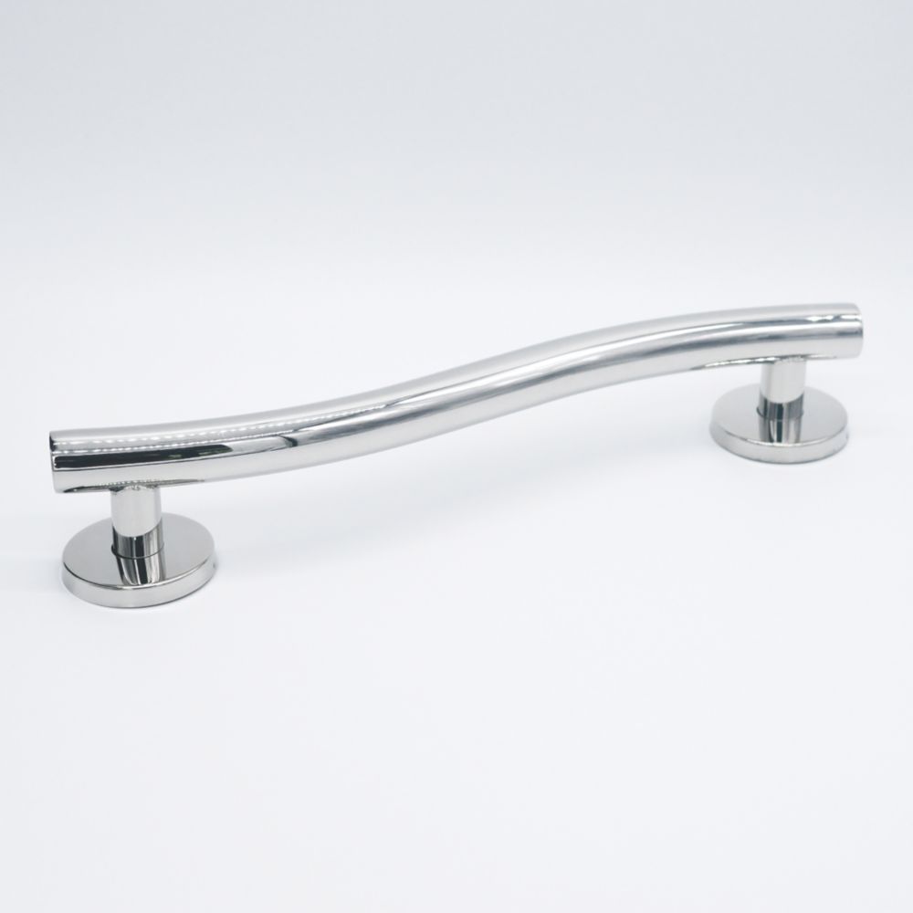 Rothley Angled Household Grab Rail Stainless Steel 457mm - Screwfix