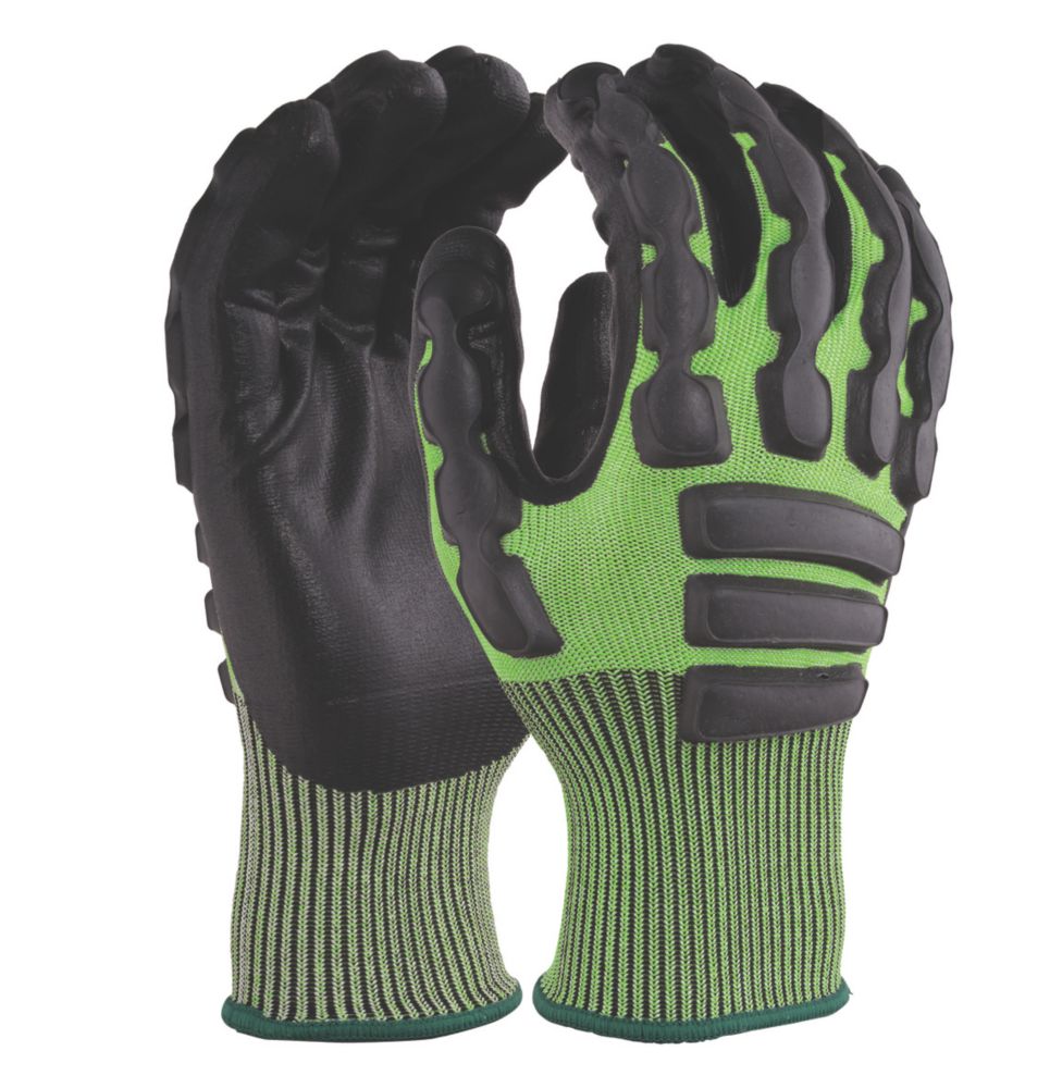 UCI Hantex INF-C5 Colour Coded Impact & Cut Resistant Gloves Green ...