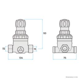 Reliance Valves 312 Compact Pressure Relief Valve 1.5-6.0bar 15mm x ...