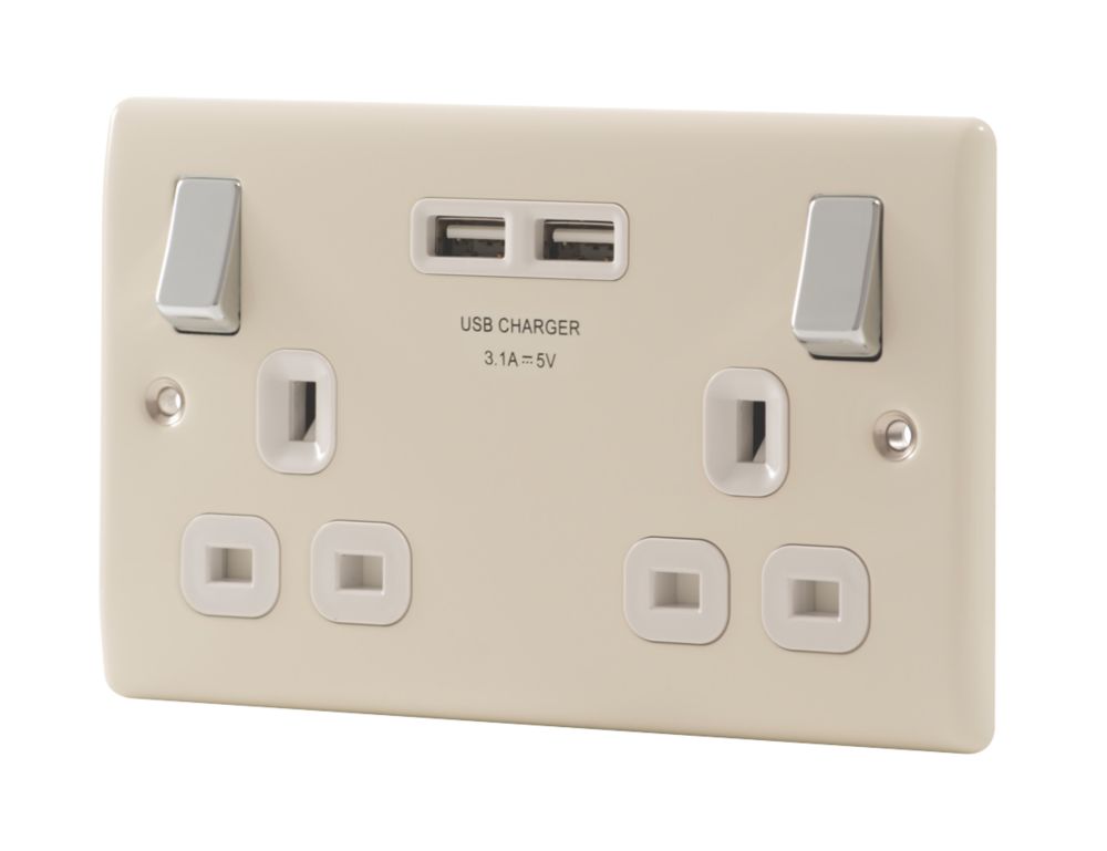 Cream Switches & Sockets | Wiring Accessories | Screwfix.com