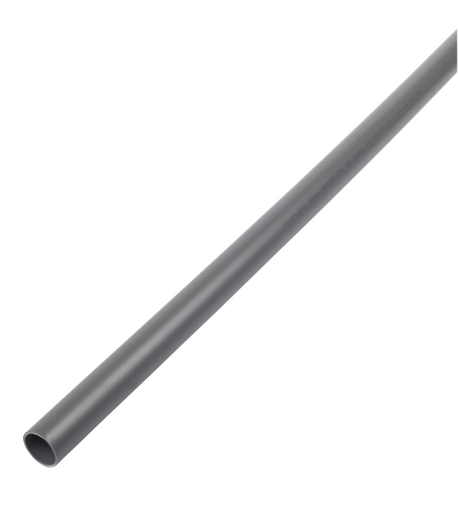 FloPlast Solvent Weld Waste Pipes Grey 32mm x 3m 10 Pack - Screwfix