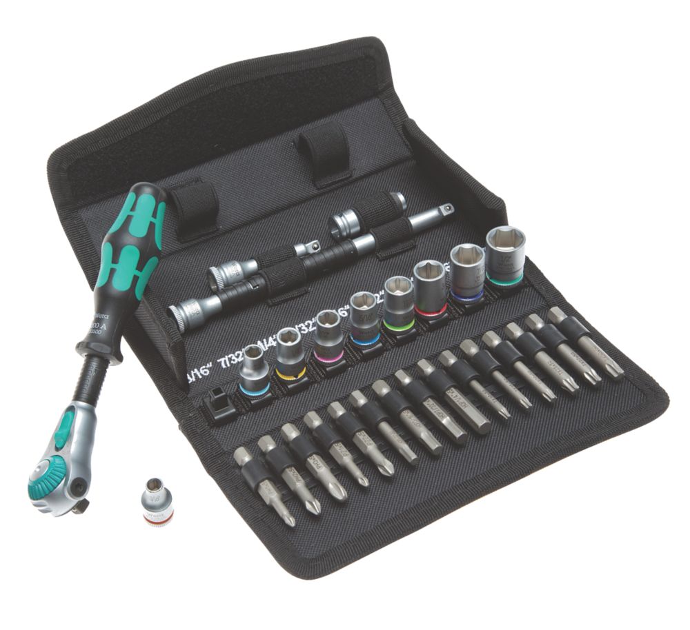 Wera Zyklop 1/4" Drive Ratchet Socket Set 28 Pieces | Socket Sets ...