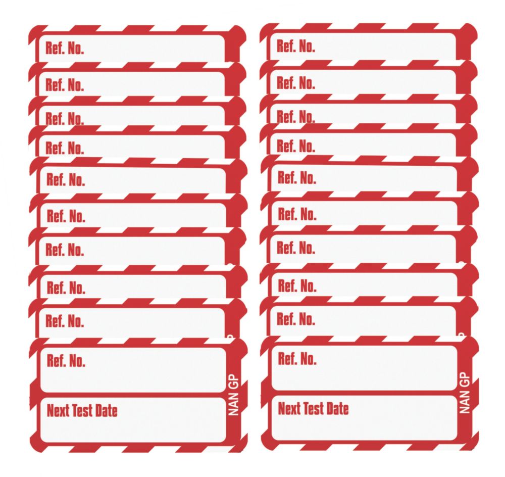 Scafftag Nanotag Inserts (Red) 20 Pack - Screwfix