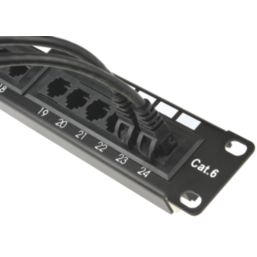 Philex Black Unshielded RJ45 Cat 6 Ethernet Cables 1m 10 Pack - Screwfix