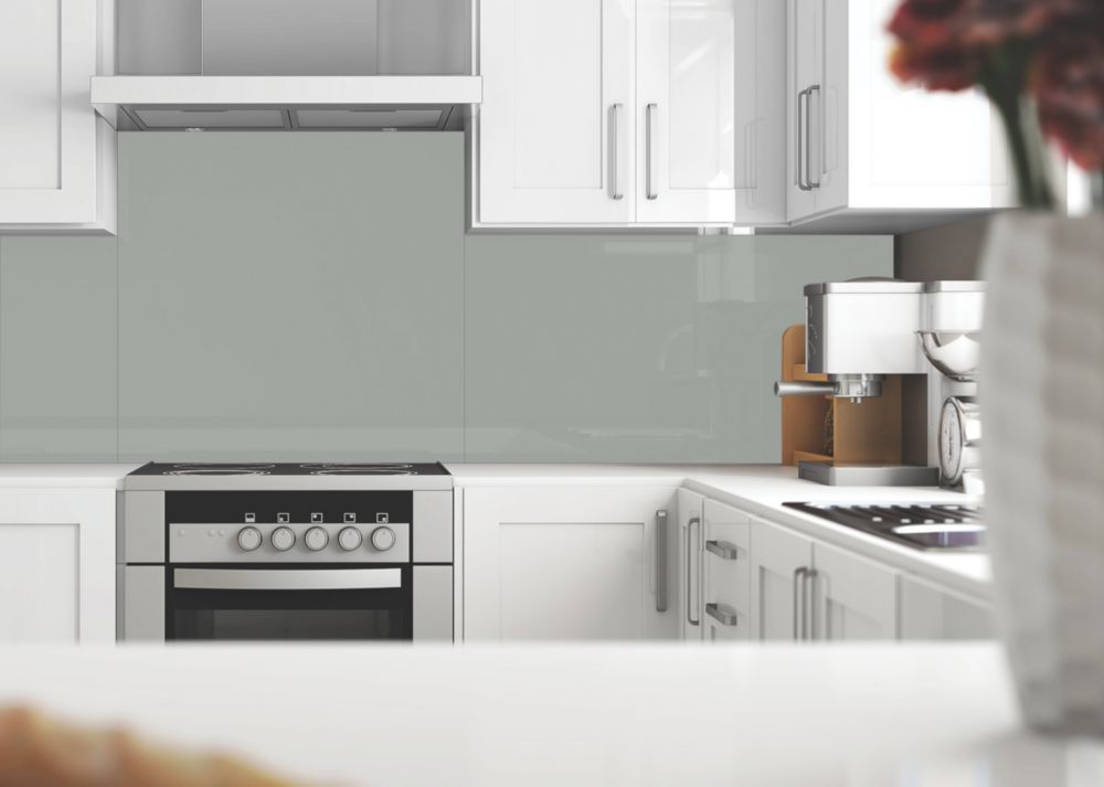 Splashwall Light Grey Acrylic Matt Splashback 2440mm x 1220mm x 4mm ...