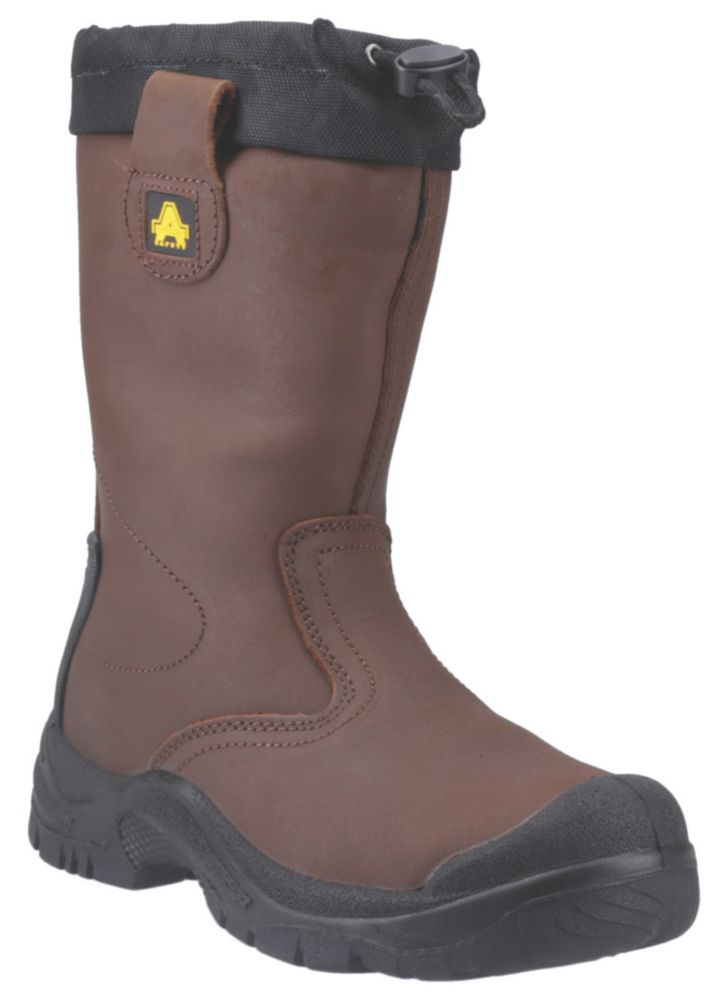 Amblers FS245 Antistatic Size 10 Brown Waterproof Steel Toe Cap Safety ...