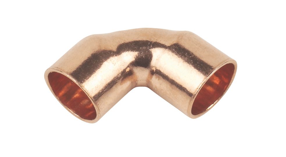 Flomasta Copper End Feed Equal 90° Elbows 10mm 20 Pack - Screwfix