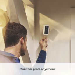 Ring Cam Plus Mains-Powered White Wired 2K Outdoor Cylinder Smart ...