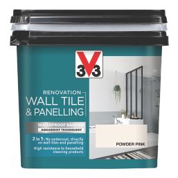 V33 750ml Powder Pink Satin Tile Paint - Screwfix