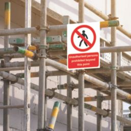 Essentials "Unauthorised Persons Prohibited Beyond This Point" Sign ...