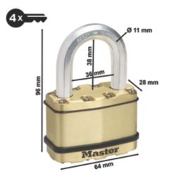 Master Lock Excell Laminated Steel Weatherproof Long Shackle Padlock ...