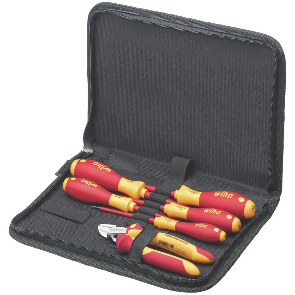Wiha Mixed VDE Electricians Tools 6 Piece Set - Screwfix