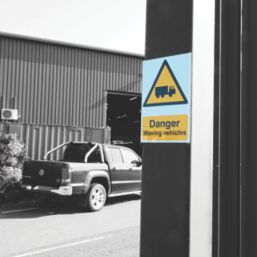 Essentials 'Danger Moving Vehicles' Sign 420mm x 297mm - Screwfix