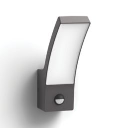 Philips Splay Outdoor LED Wall Light With PIR Sensor Anthracite 12W ...