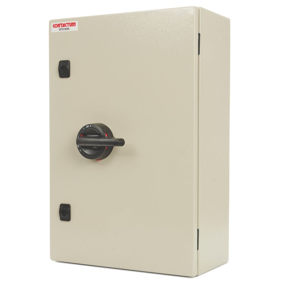 Contactum DFS160K 160A 3P+N+E Fused 3-Phase Enclosed Switch Fuse - Screwfix