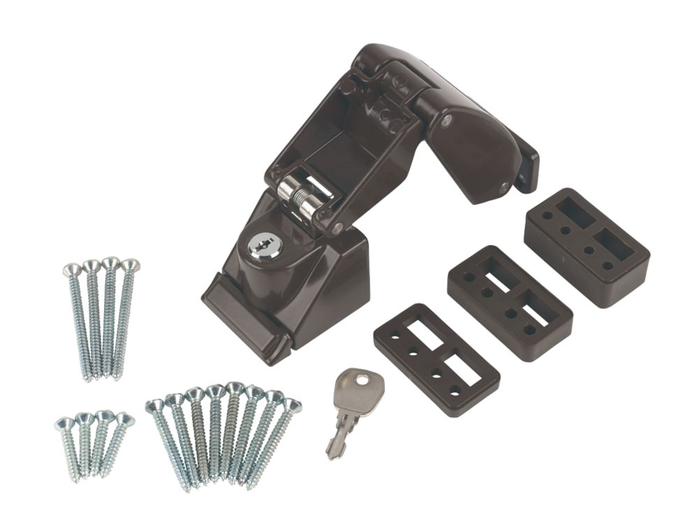 Jackloc The Titan Window Restrictor Brown 100mm - Screwfix