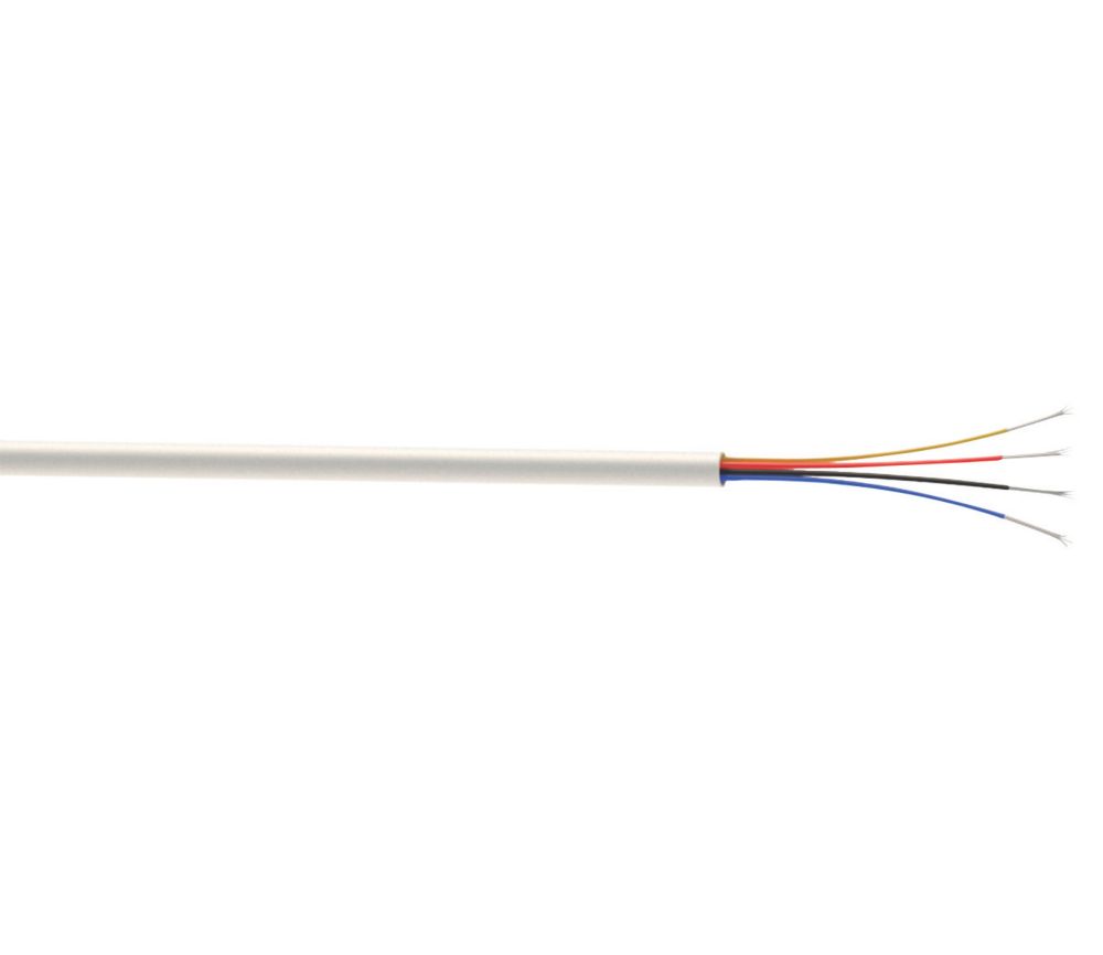 Time White 4-Core Alarm Cable 25m Coil - Screwfix