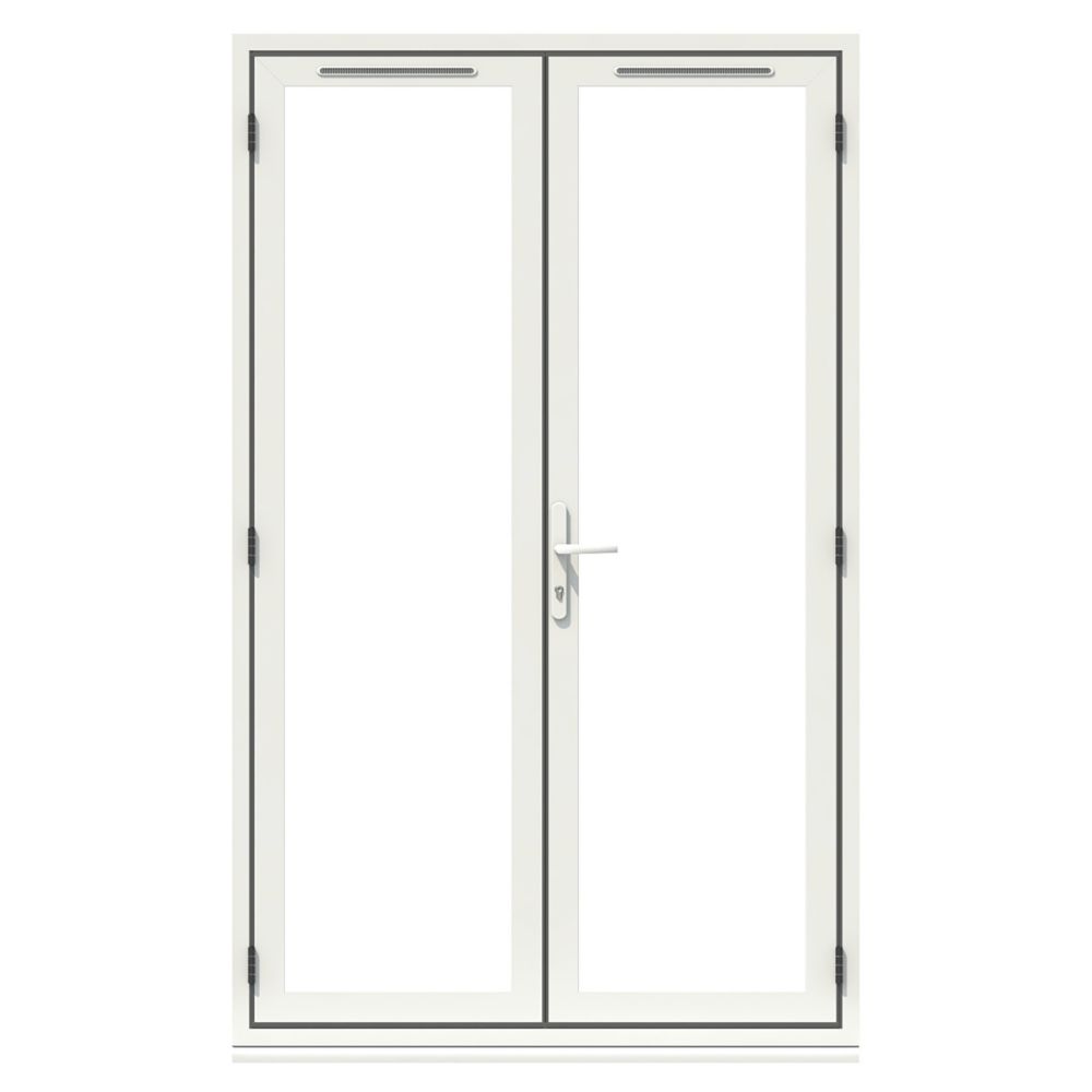 Green & Taylor White Double-Glazed Aluminium French External Doors ...