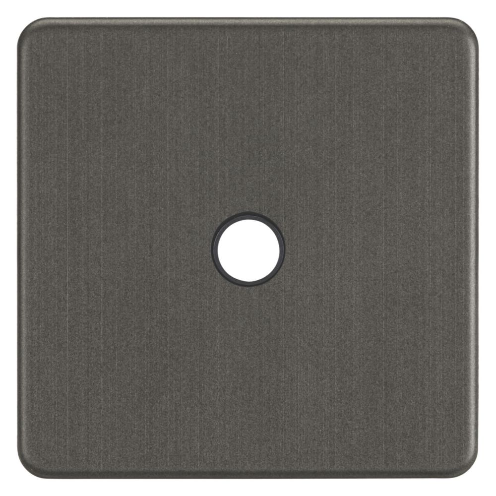 Knightsbridge Screwless 20A Unswitched Flex Outlet Smoked Bronze - Screwfix