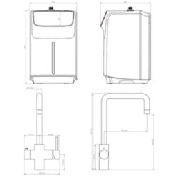 ETAL Elise 4-in-1 Instant Boiling Water Tap Brushed Steel - Screwfix