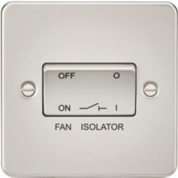 Knightsbridge 10AX 1-Gang TP Fan Isolator Switch Pearl - Screwfix