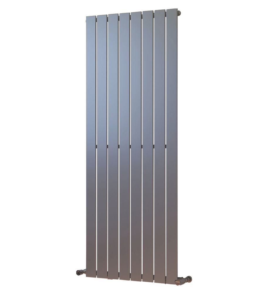 Ximax 1500mm x 595mm 3280BTU Silver Vertical Designer Radiator - Screwfix