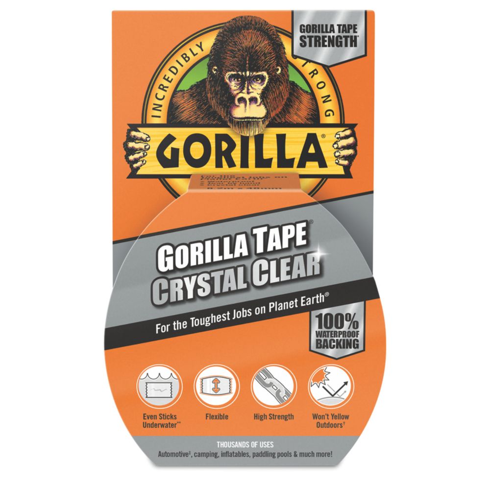 Gorilla Glue Tape Crystal Clear 8.2m x 48mm - Screwfix