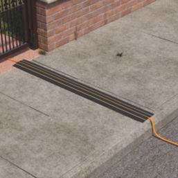 D-Line Ultra Cable Cover 2m Black - Screwfix