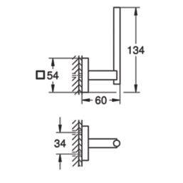 Grohe Start Cube Spare Toilet Paper Holder Chrome - Screwfix